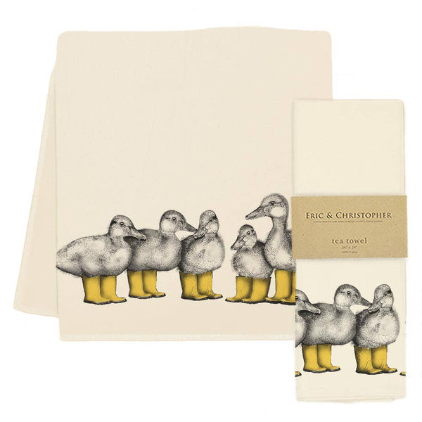 Ducks with Boots 2 Tea Towel - Todd & Holland Tea Merchants