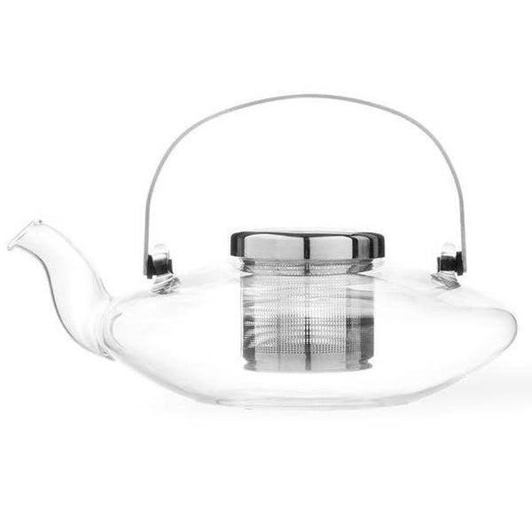 Glass Low Profile Teapot w/ Infuser - 18oz / 0.55L - Todd & Holland Tea ...
